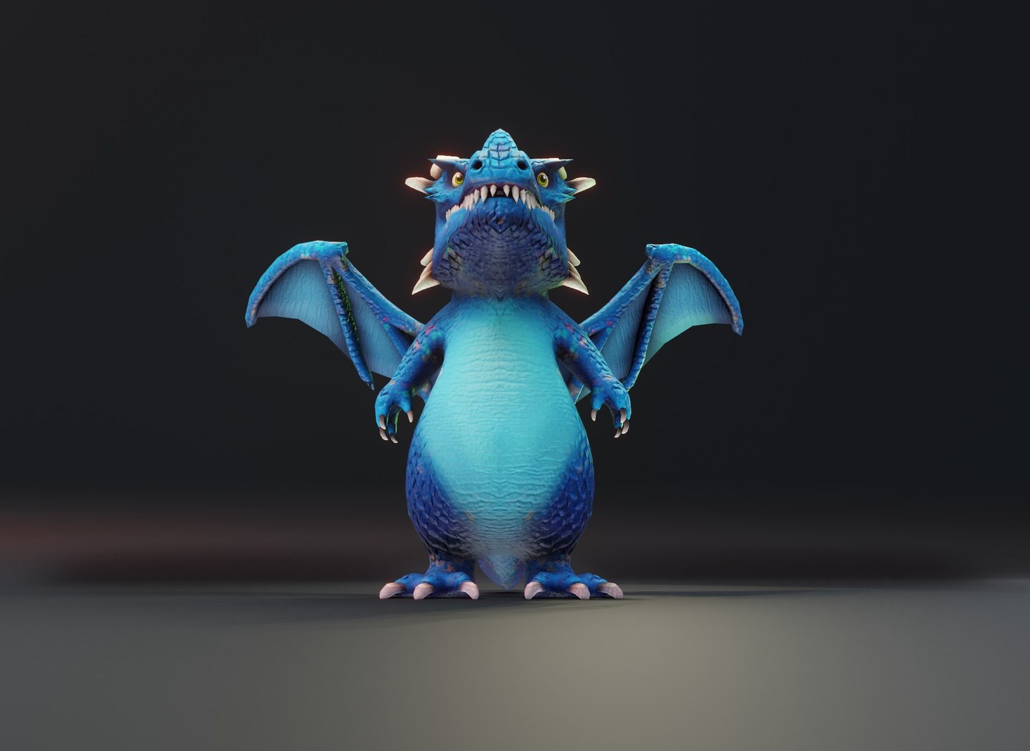 Cartoon Blue Dragon Animated Low-poly 3D Model 3D - TurboSquid 2165812
