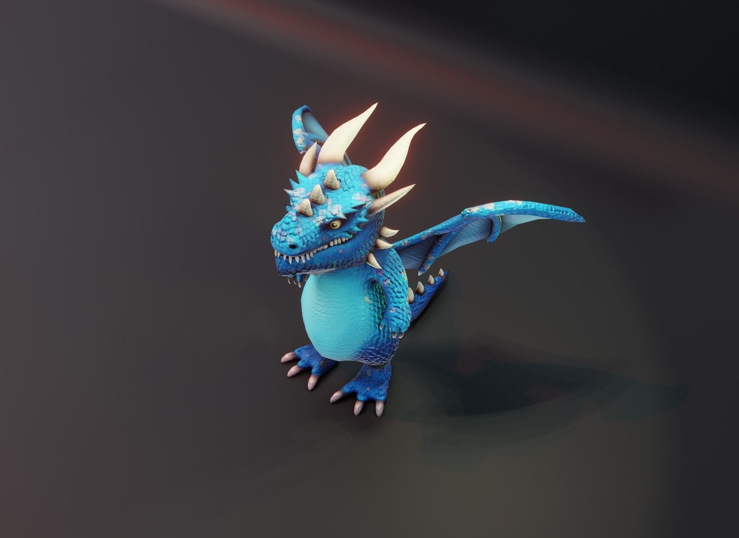 Cartoon Blue Dragon Animated Low-poly 3D Model 3D - TurboSquid 2165812