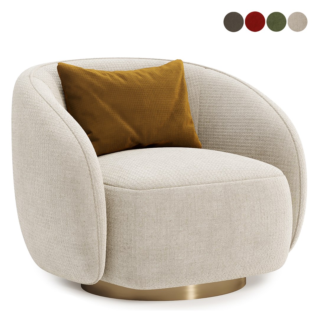 Swivel armchair Brice model - TurboSquid 2179867