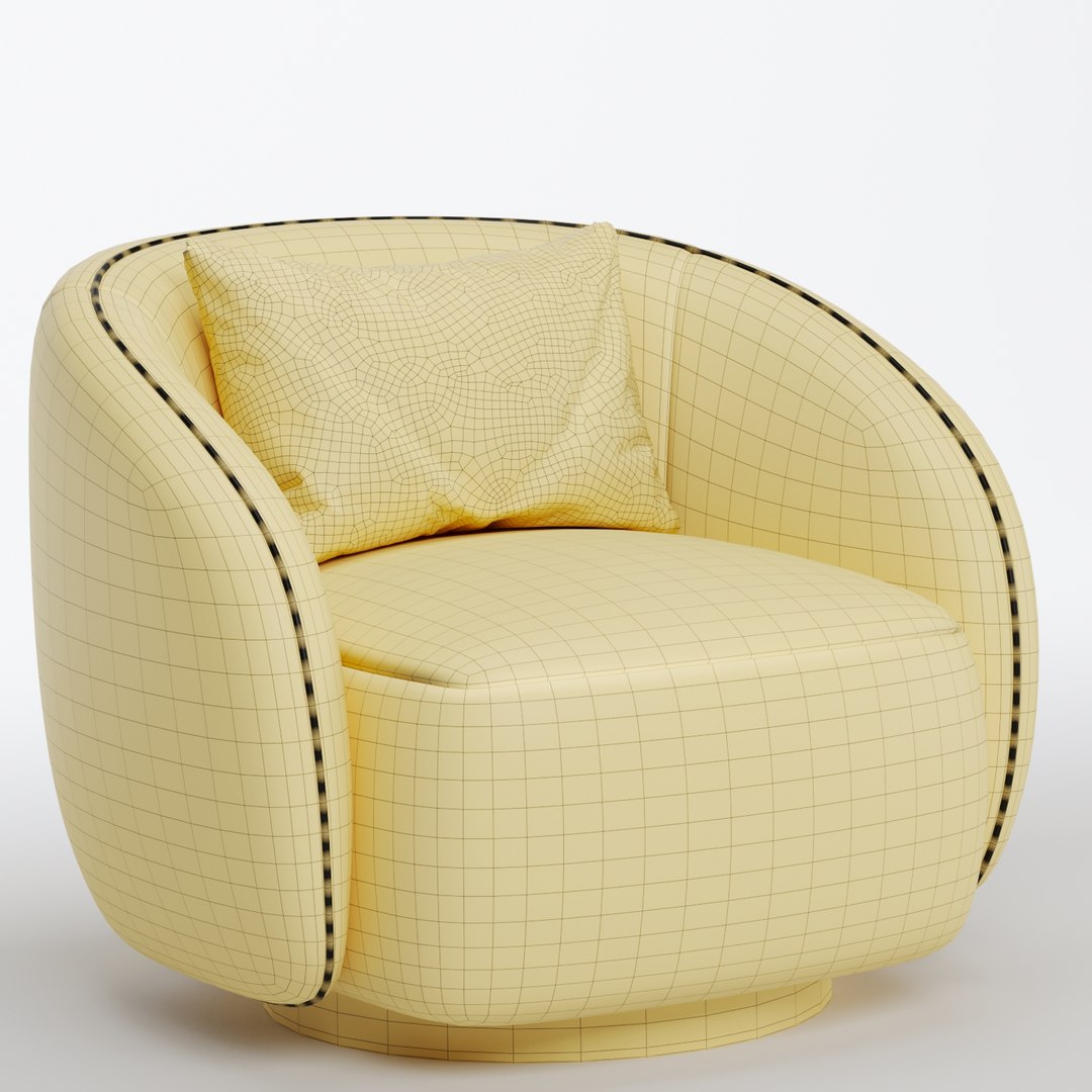 Swivel armchair Brice model - TurboSquid 2179867
