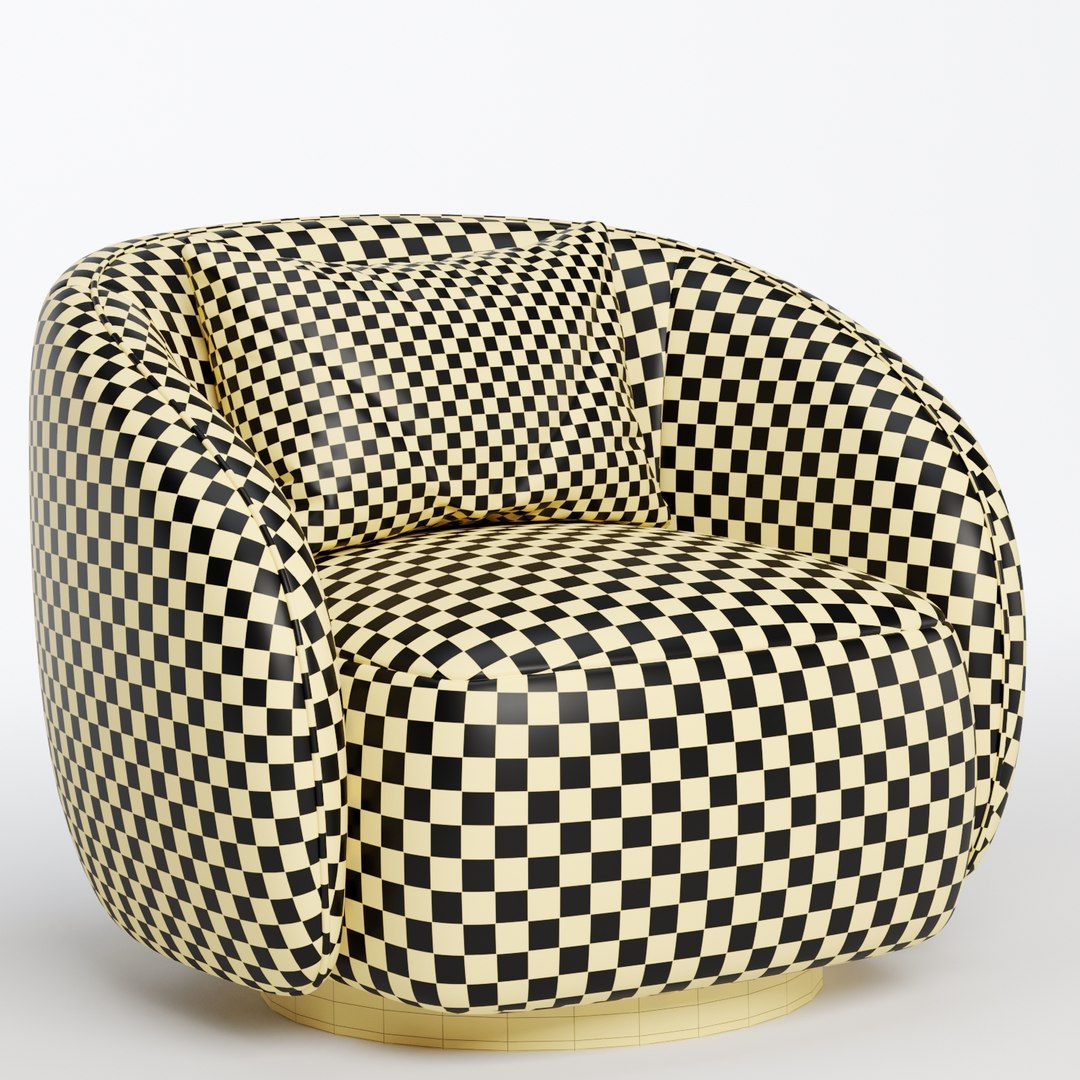 Swivel armchair Brice model - TurboSquid 2179867