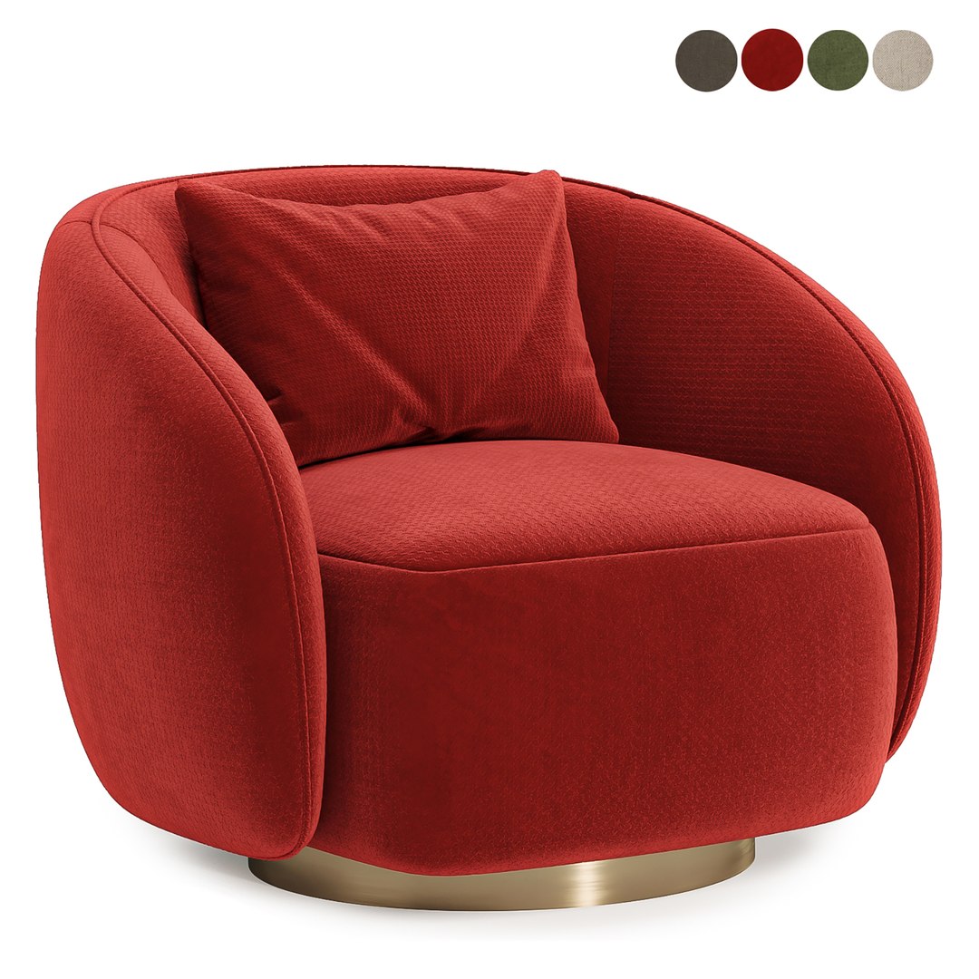 Swivel armchair Brice model - TurboSquid 2179867