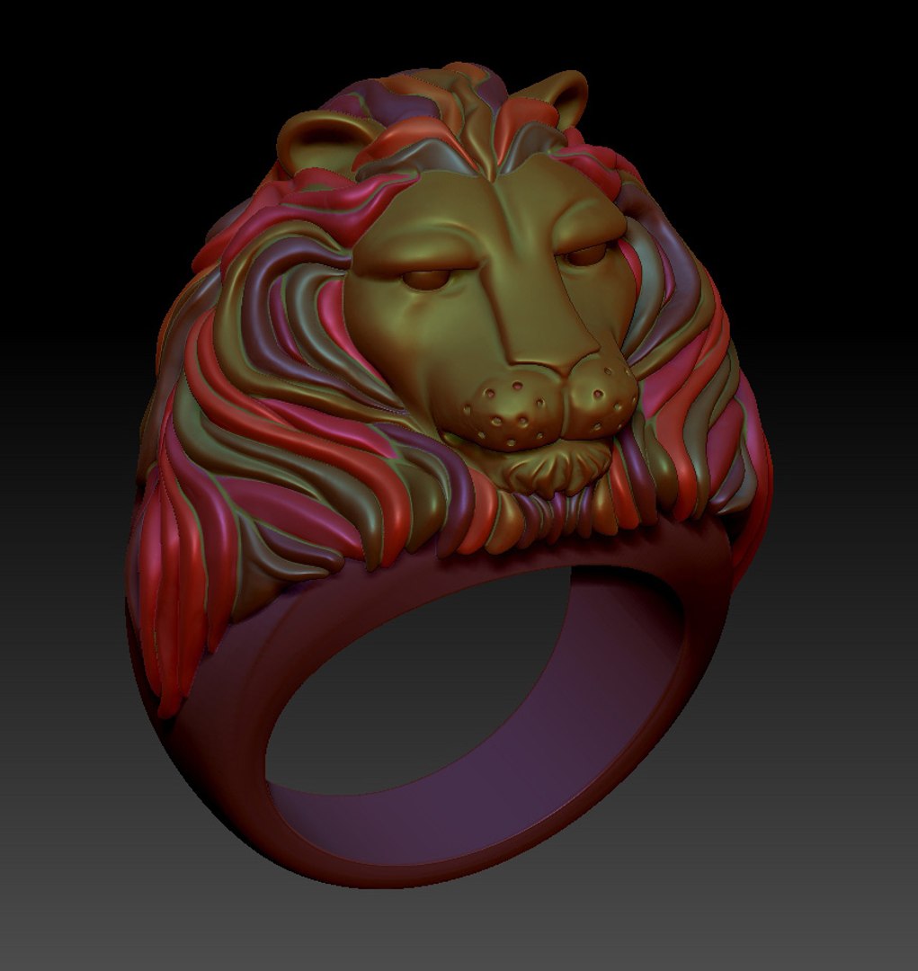 Unisex Lion Ring 3D Model - TurboSquid 1973335