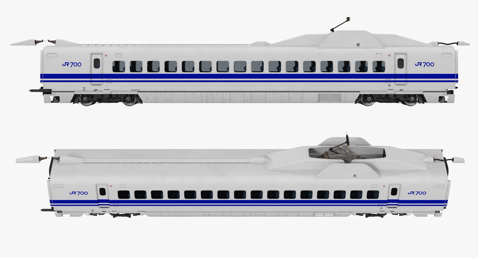 3d Bullet Train Jr700 Passenger Model