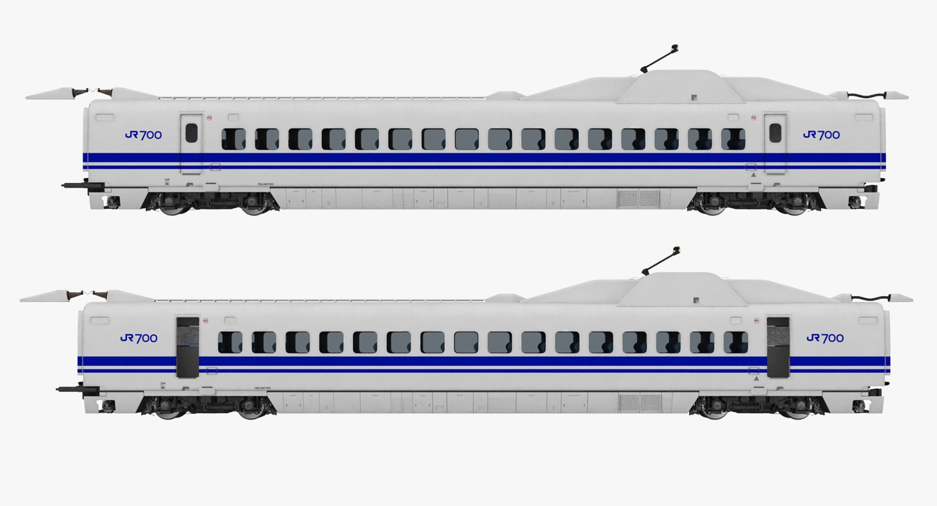 3d Bullet Train Jr700 Passenger Model