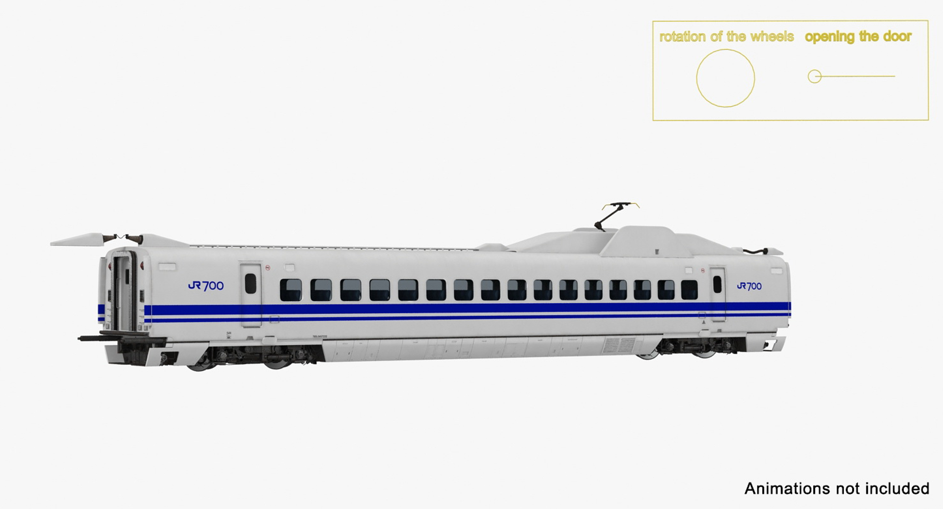 3d Bullet Train Jr700 Passenger Model