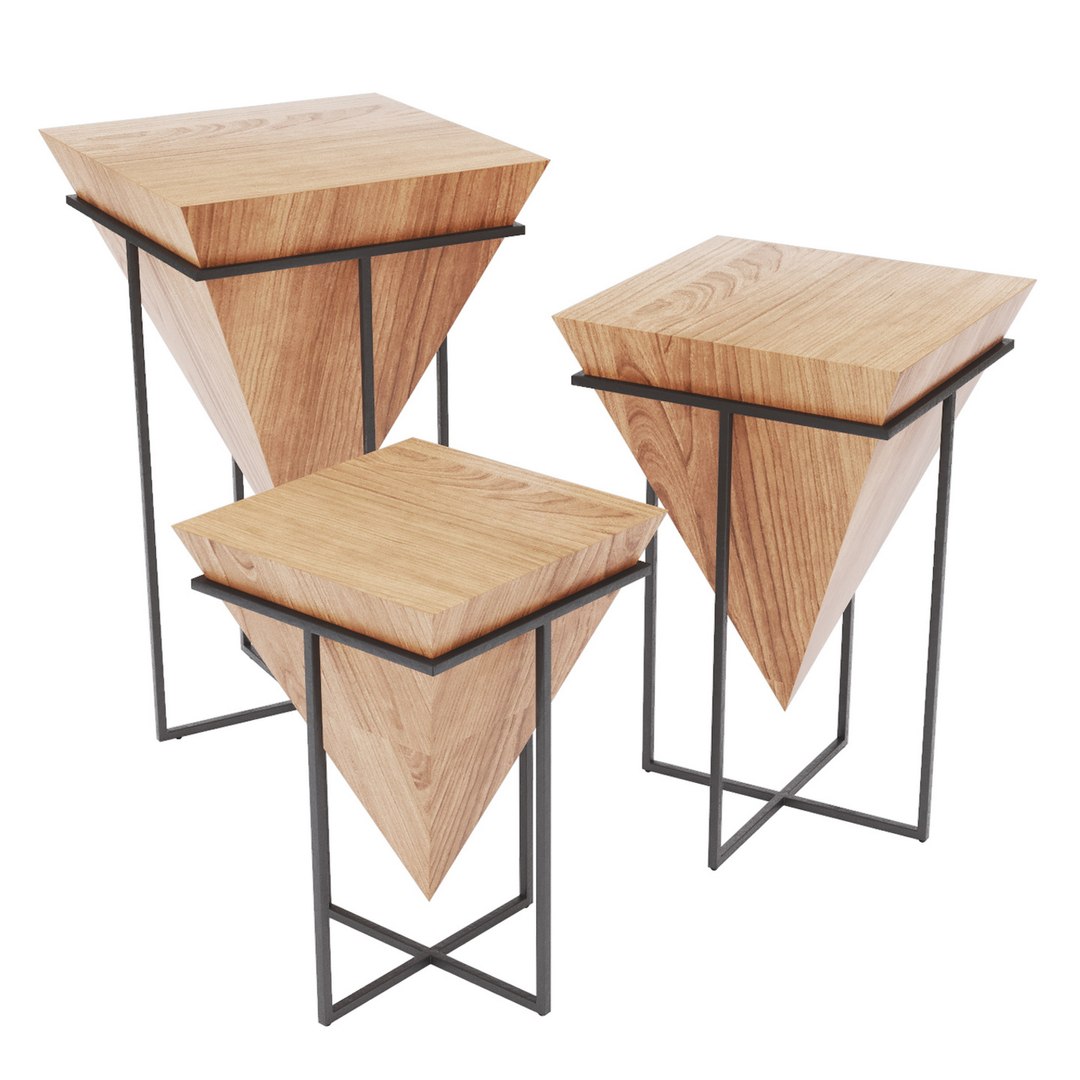 Side Tables Set 04 3D Model - TurboSquid 1927790