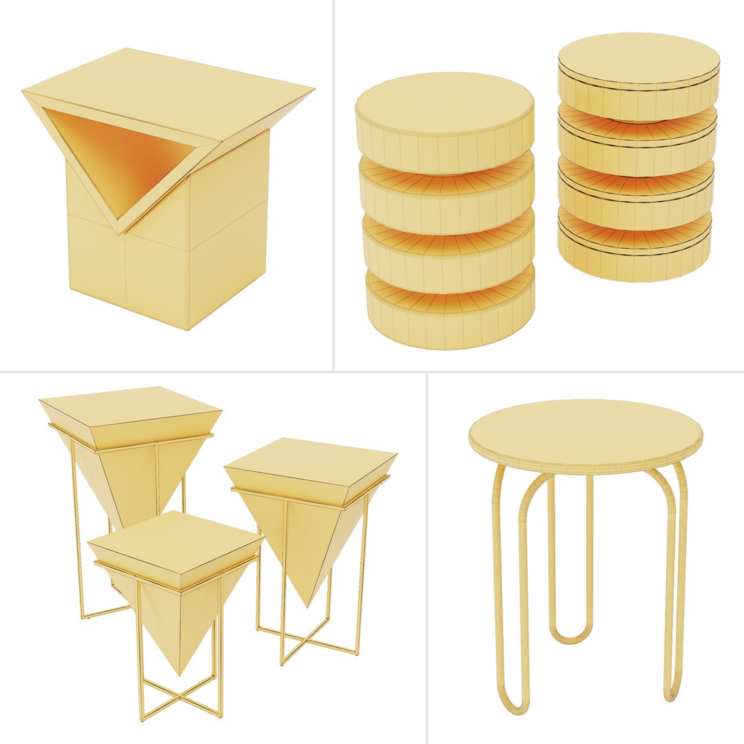 Side Tables Set 04 3D Model - TurboSquid 1927790
