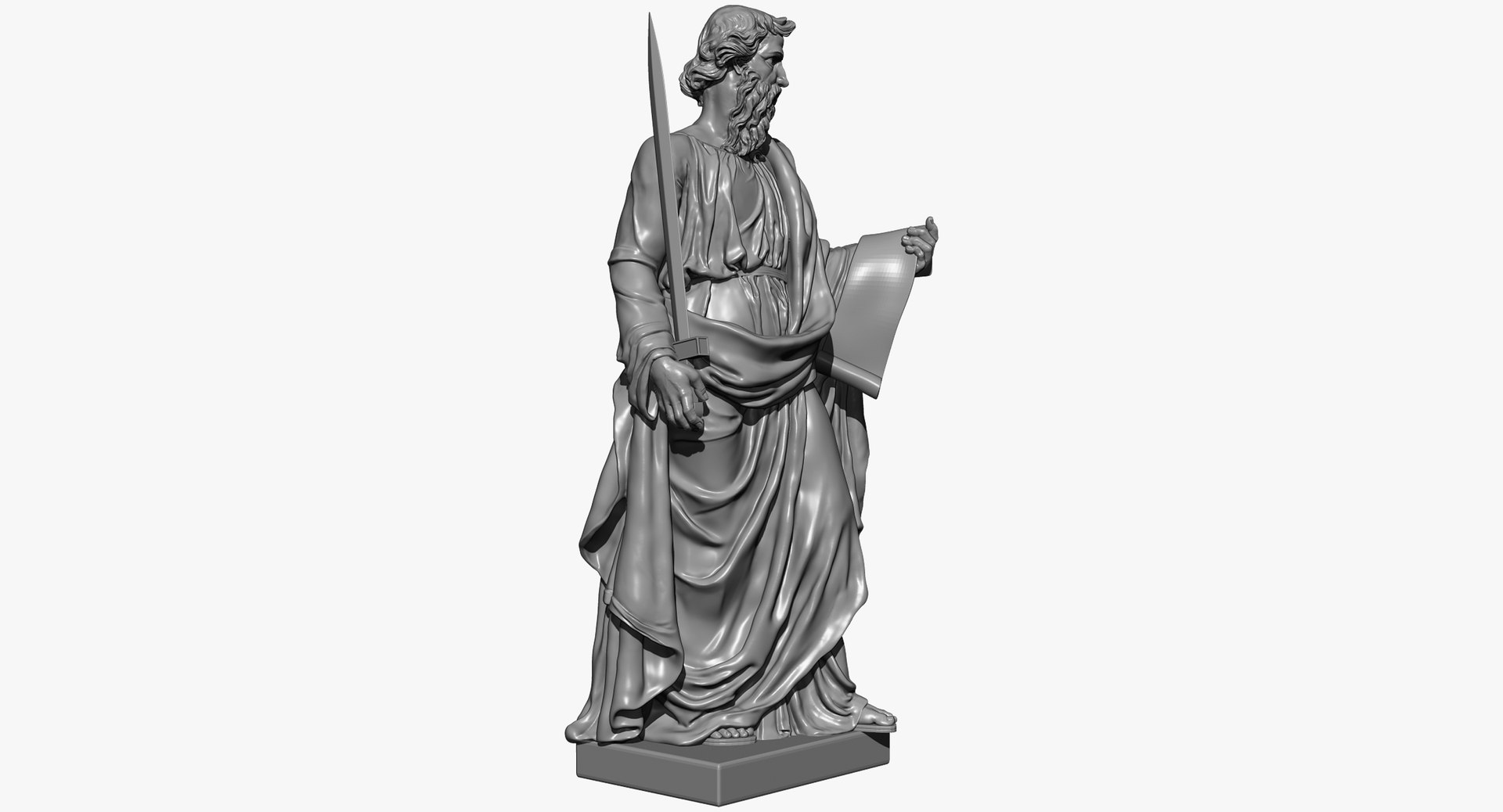 Saint Paul Vatican Statue 3D Model - TurboSquid 1350136
