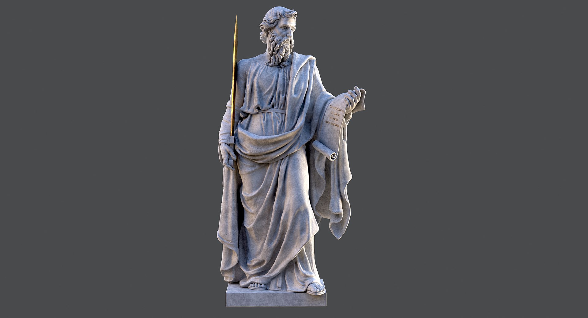 Saint Paul Vatican Statue 3D Model - TurboSquid 1350136