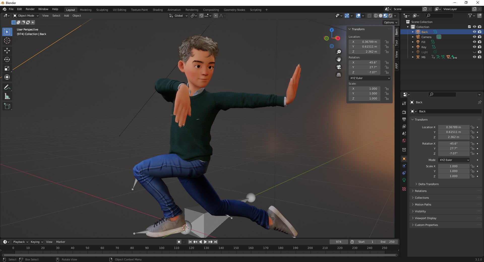 Dynamic Toon Guy - RealTime Rigged Cartoon Male 3D Model Low-poly 3D ...