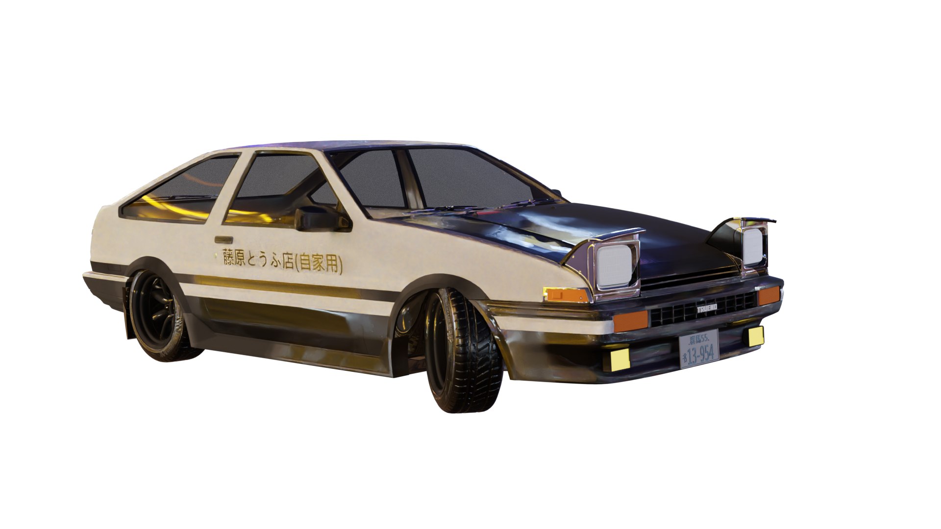 3D Ae86 Car Realistic Model Model - TurboSquid 2121769