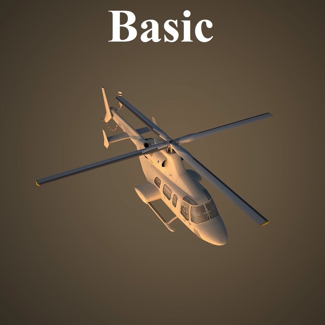Bell Basic Helicopter 3d Max
