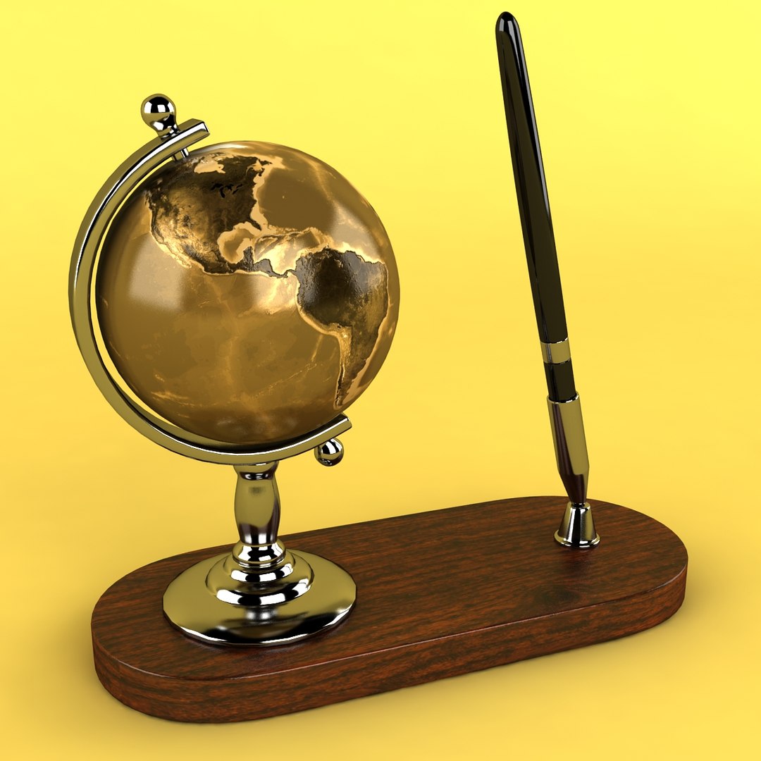 3ds Globe Pen Set
