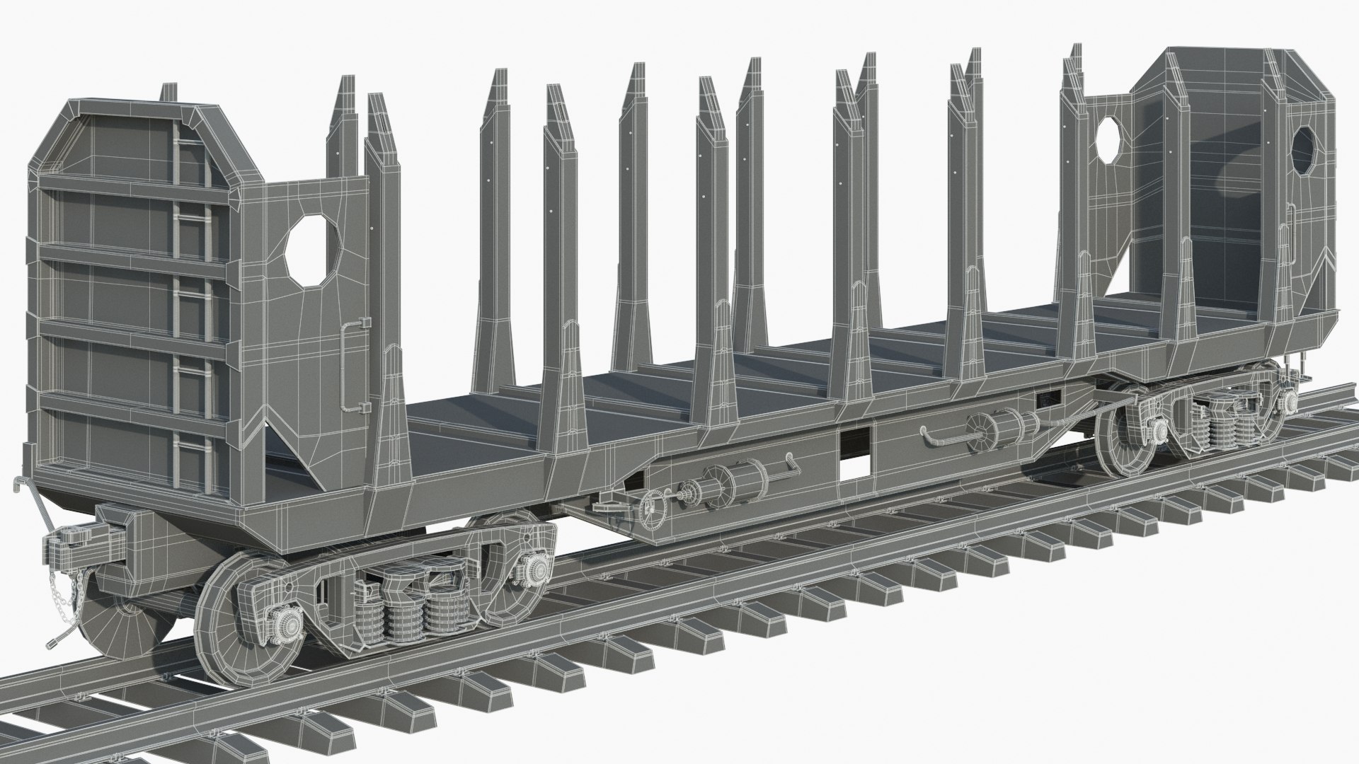 Logging Car Red 3D Model - TurboSquid 1438172