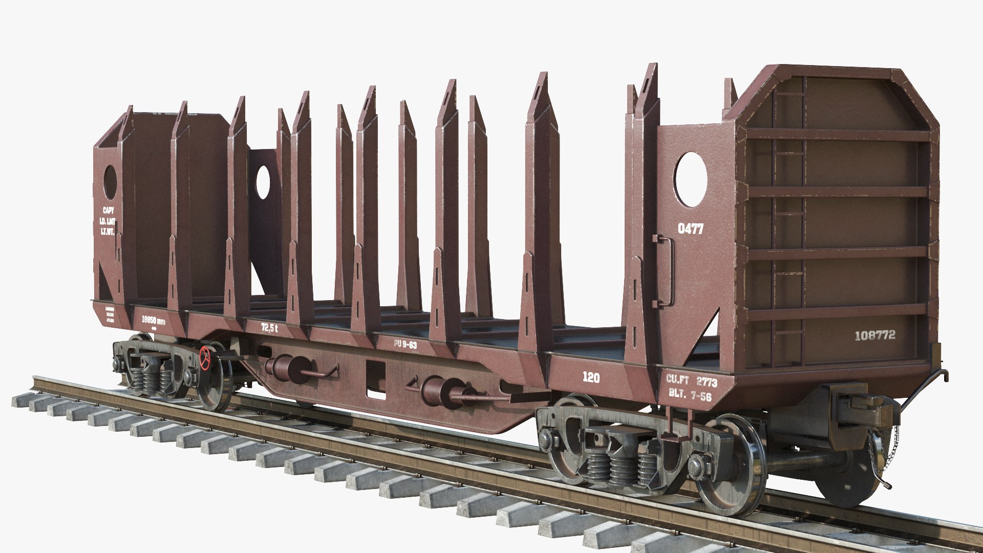 Logging Car Red 3D Model - TurboSquid 1438172