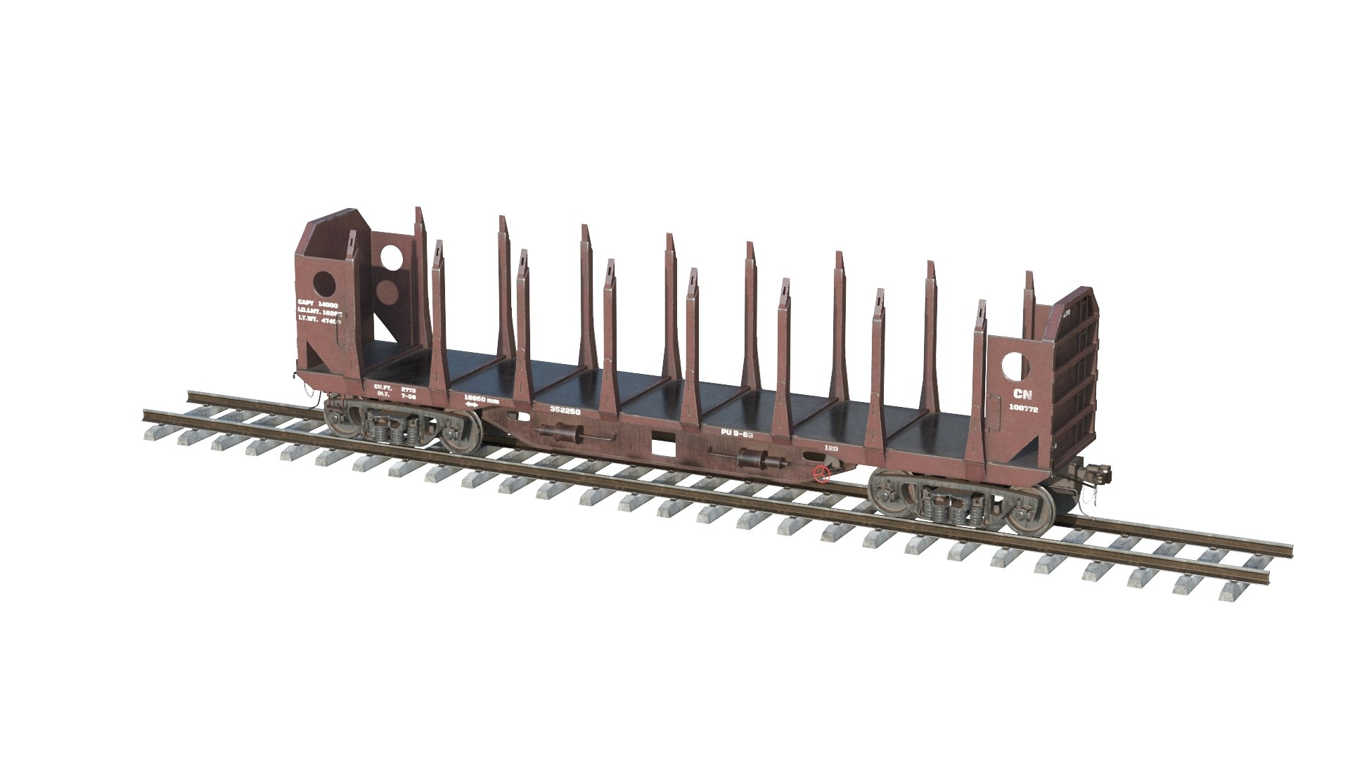 Logging Car Red 3D Model - TurboSquid 1438172
