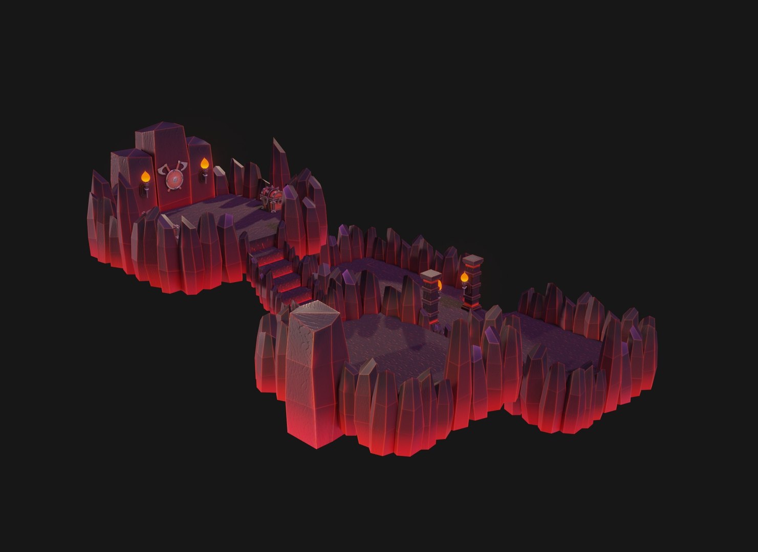 3D Modular Stylized Dungeon Kit Low-poly 3D Model - TurboSquid 2407977