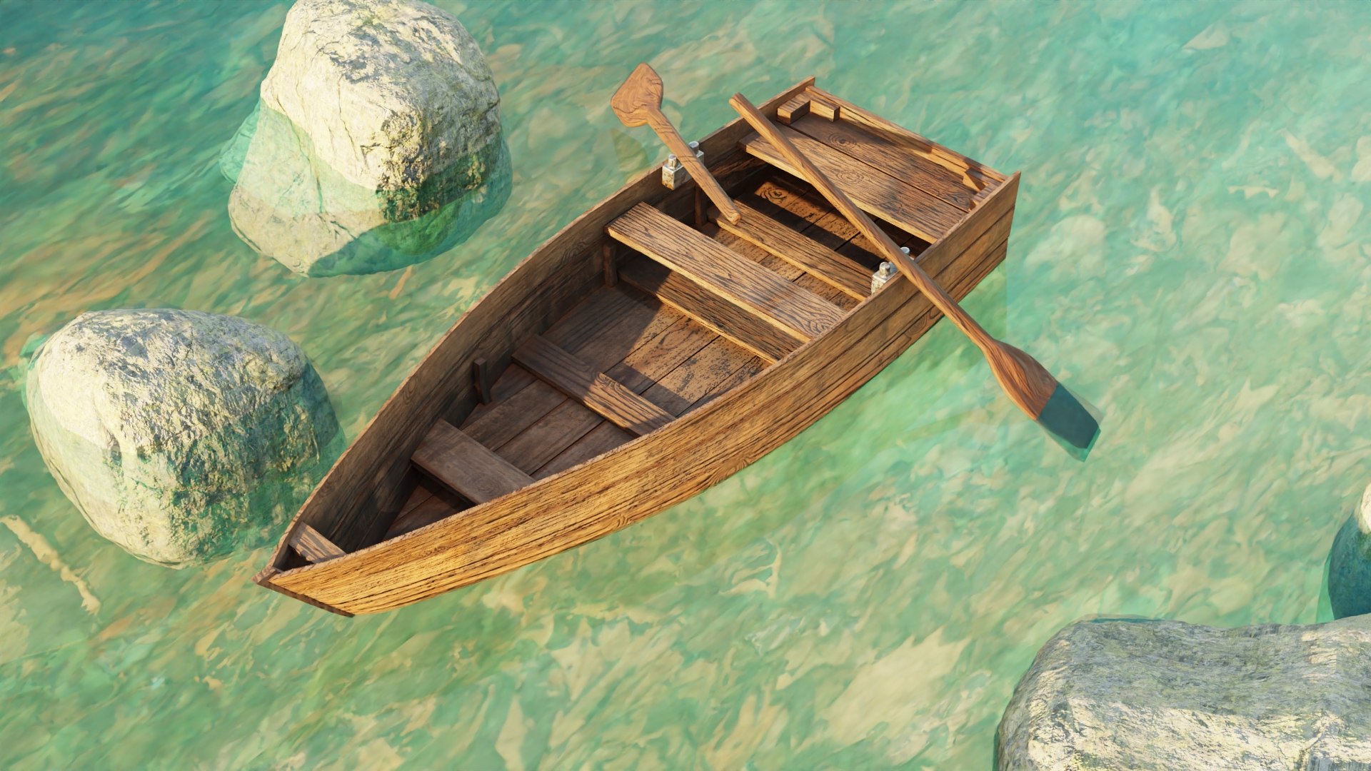 3D Wooden Boat - TurboSquid 2287234