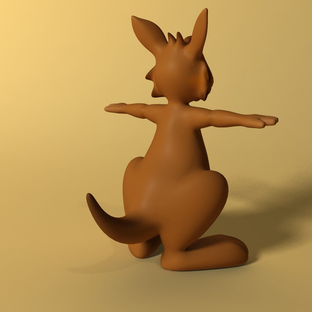 Cartoon Kangaroo Rigged Anime 3d Max