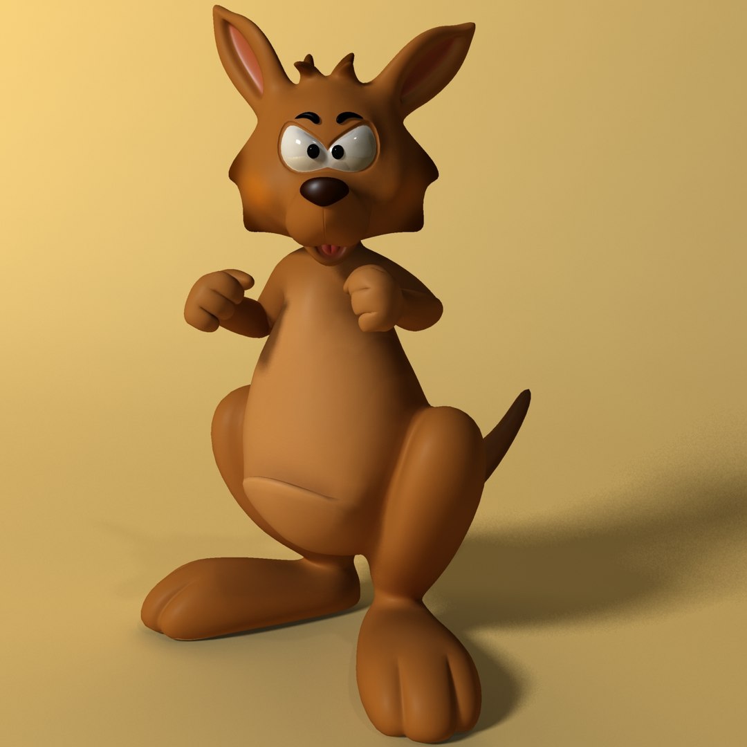 Cartoon Kangaroo Rigged Anime 3d Max