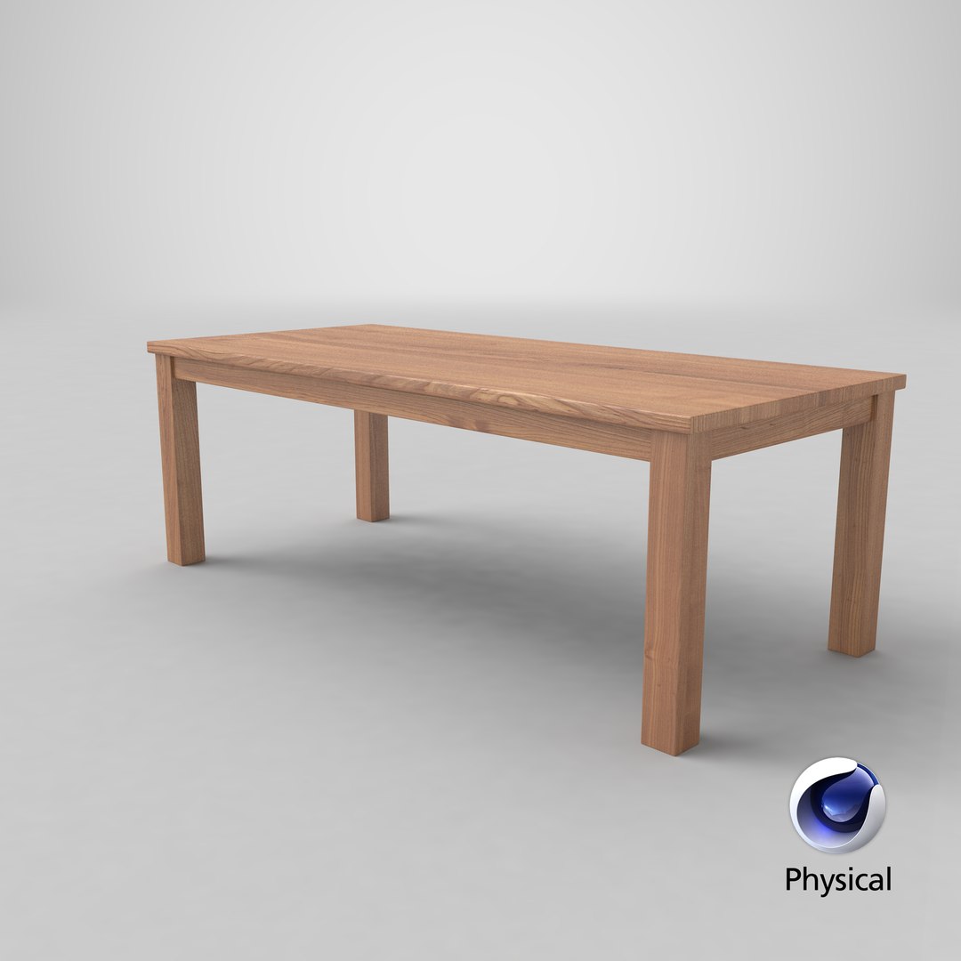 3D Wood Table Model - TurboSquid 1948852