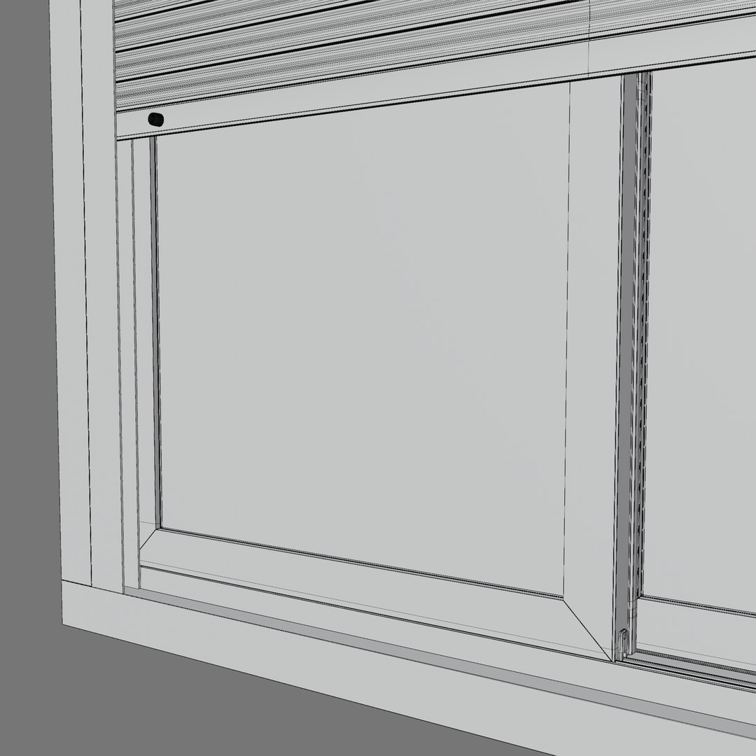Window With Roller Shutter 3D Model - TurboSquid 2374087