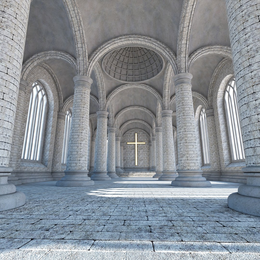 3d Max Church Interior