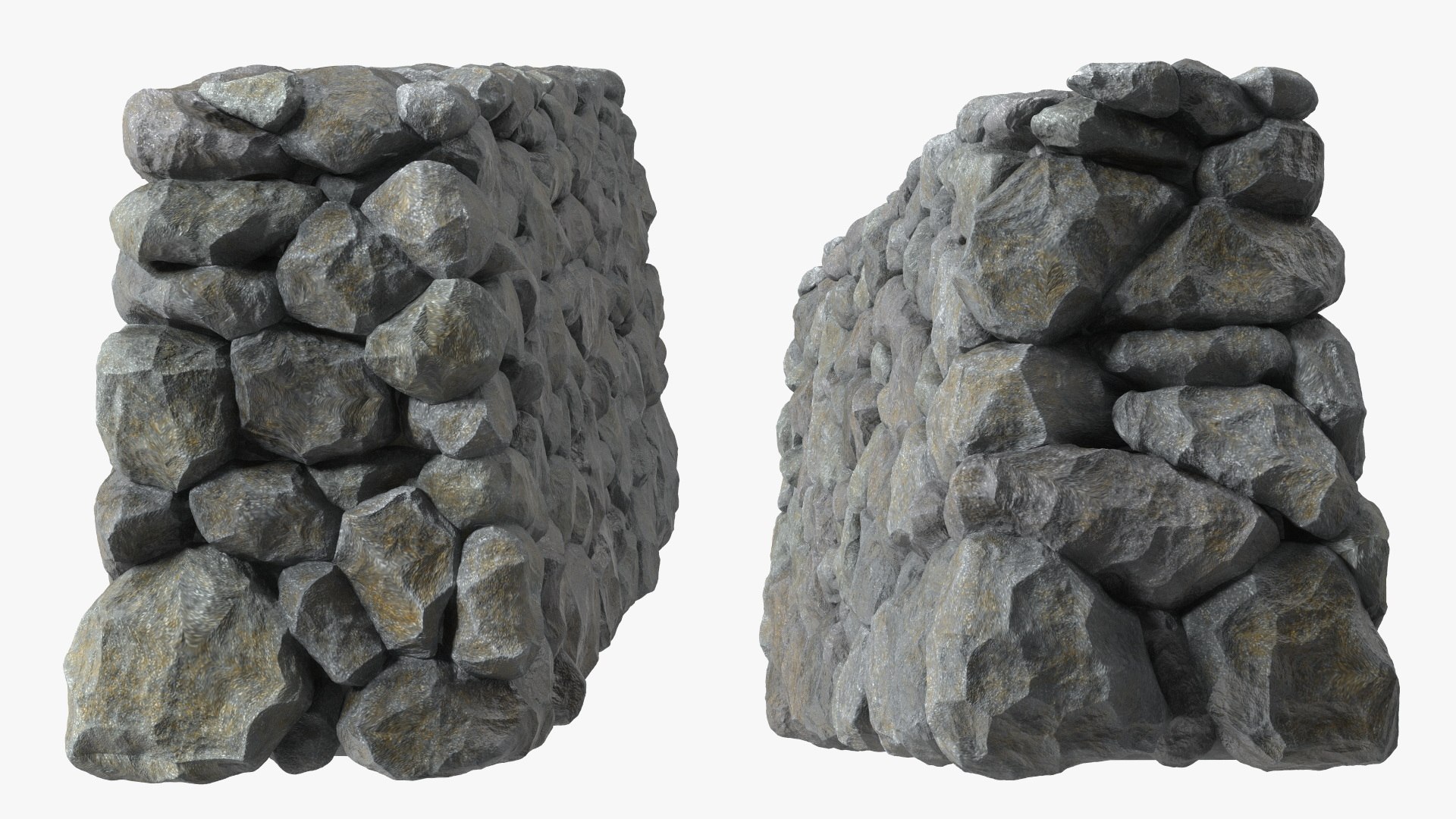 3D Model Block Stone Barrier - TurboSquid 2292216