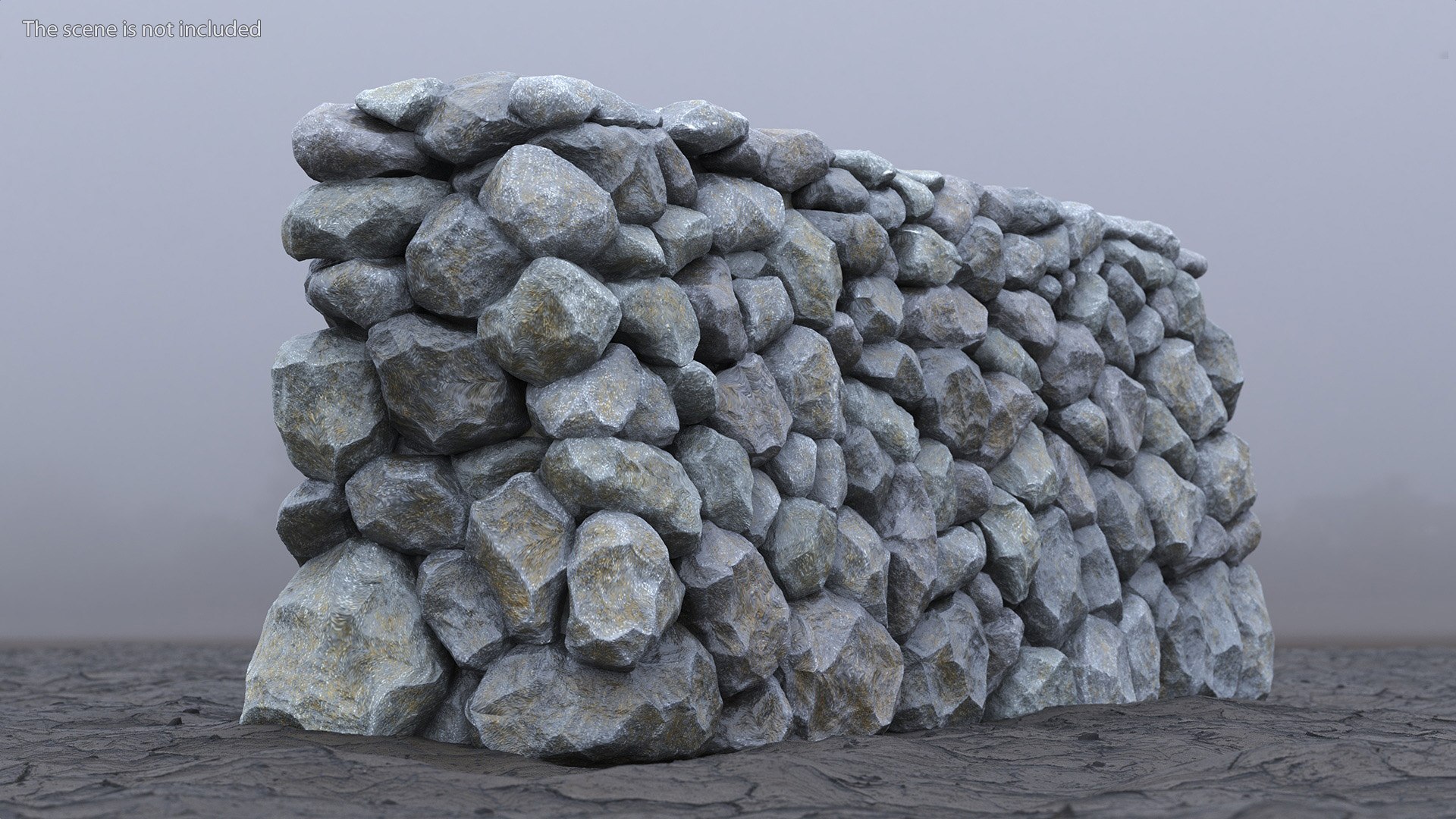 3D Model Block Stone Barrier - TurboSquid 2292216