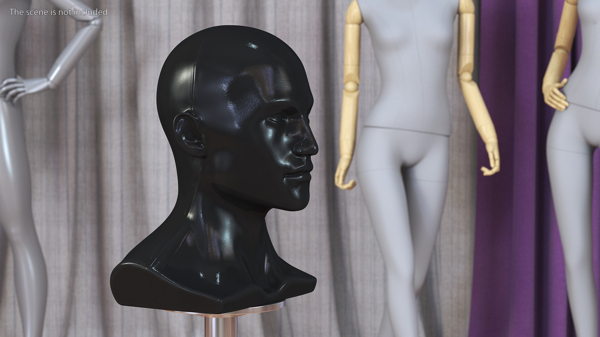 Black Mannequin Heads Collection 3D Model - TurboSquid 2240001