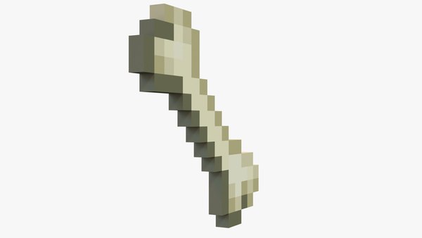 3D Minecraft Bone - TurboSquid 1924338