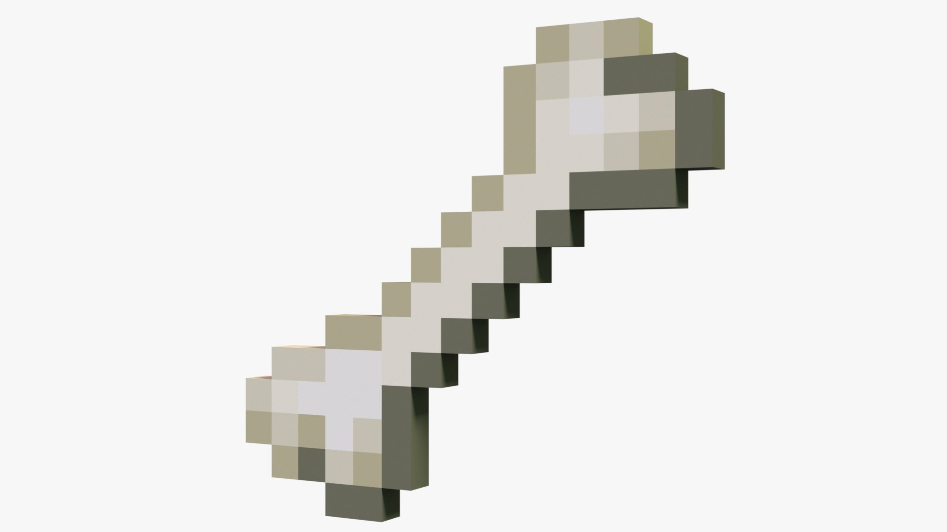 3D Minecraft Bone - TurboSquid 1924338