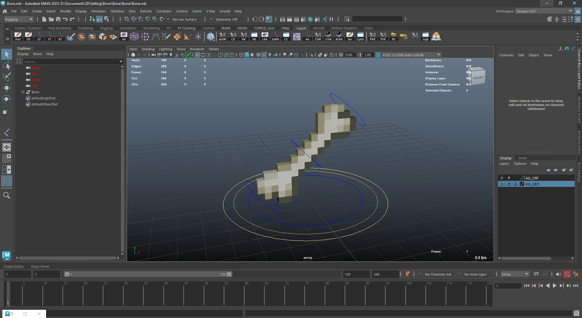 3D Minecraft Bone - TurboSquid 1924338