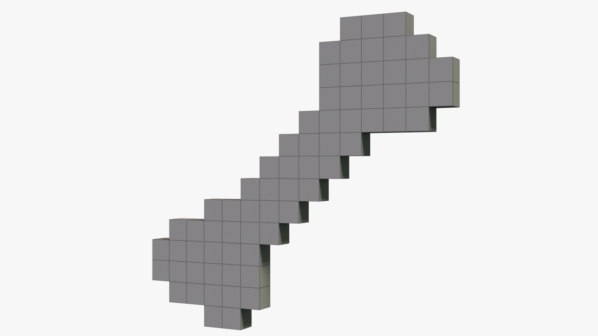 3D Minecraft Bone - TurboSquid 1924338