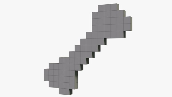 3D Minecraft Bone - TurboSquid 1924338