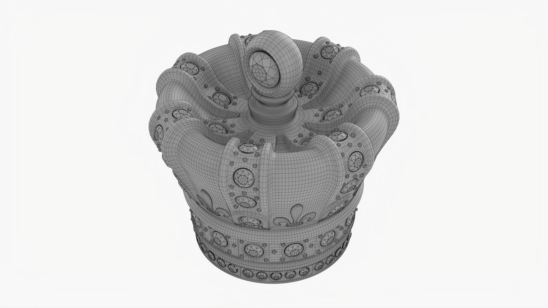 Royal Gold Crown With Diamonds 3D Model - TurboSquid 1770776