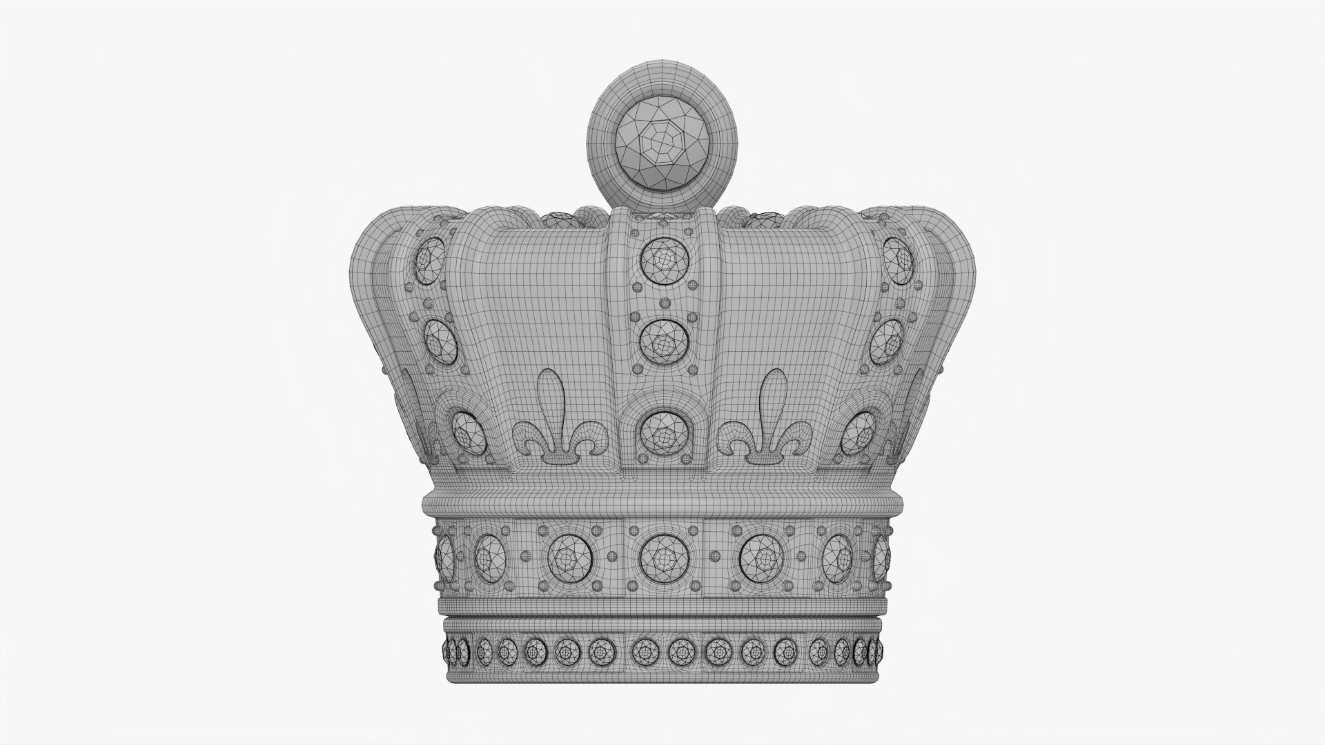 Royal Gold Crown With Diamonds 3D Model - TurboSquid 1770776