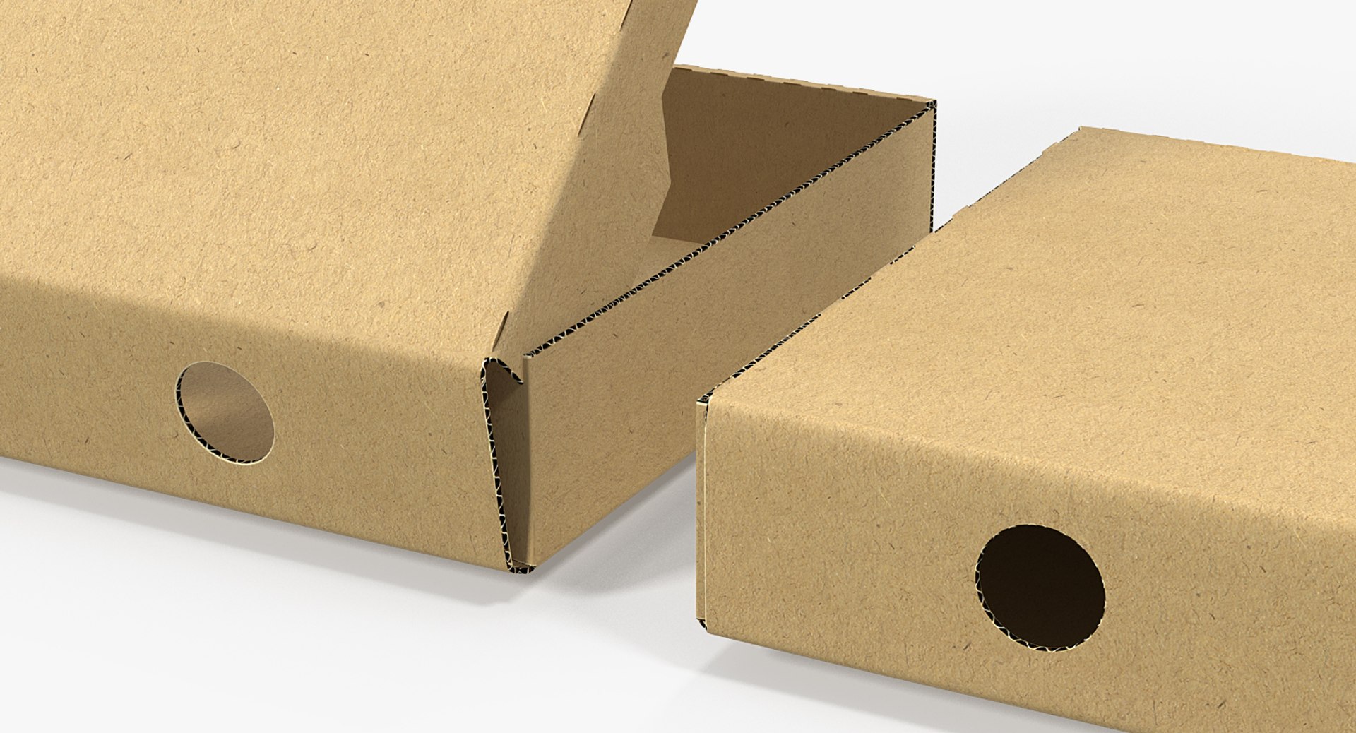 Paper pizza cardboard boxes 3D model - TurboSquid 1398846