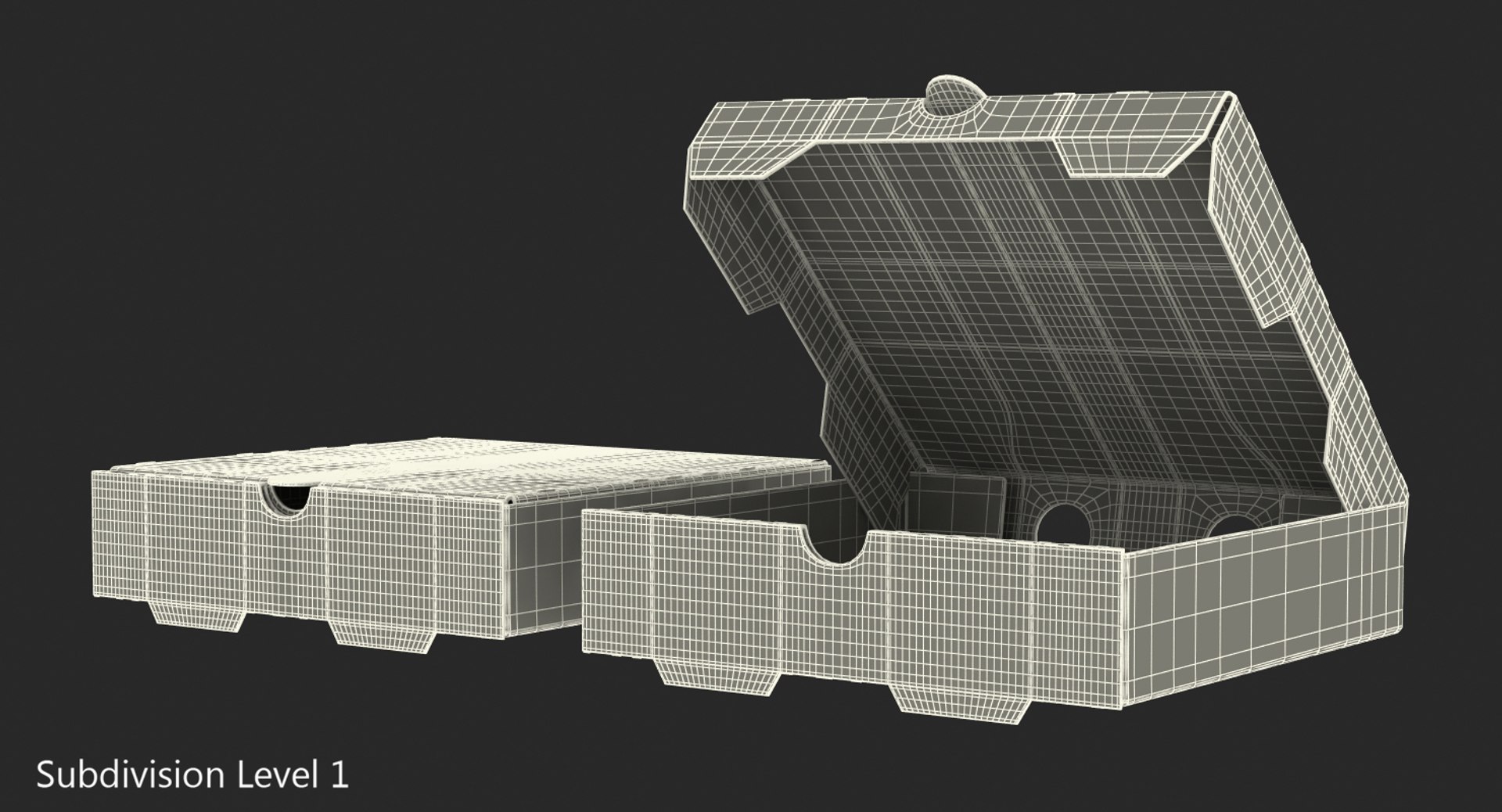 Paper pizza cardboard boxes 3D model - TurboSquid 1398846