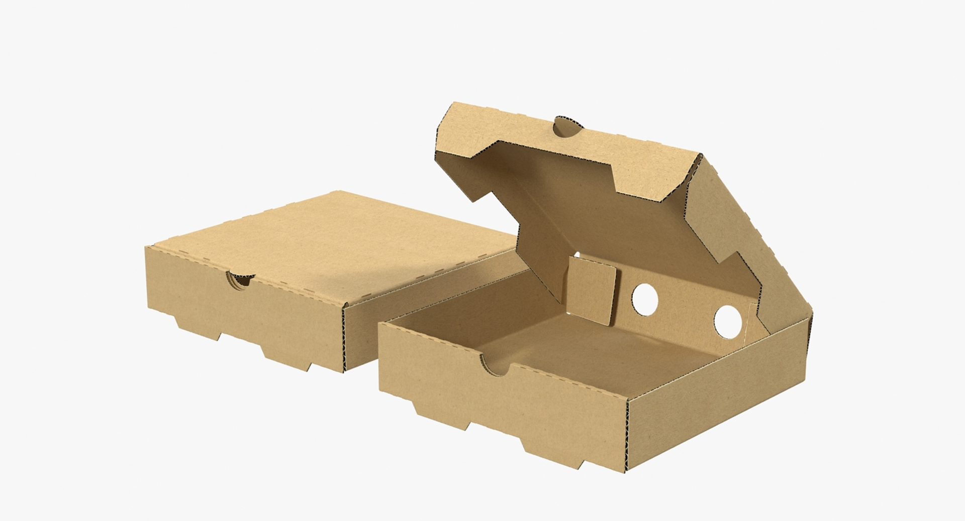 Paper pizza cardboard boxes 3D model - TurboSquid 1398846