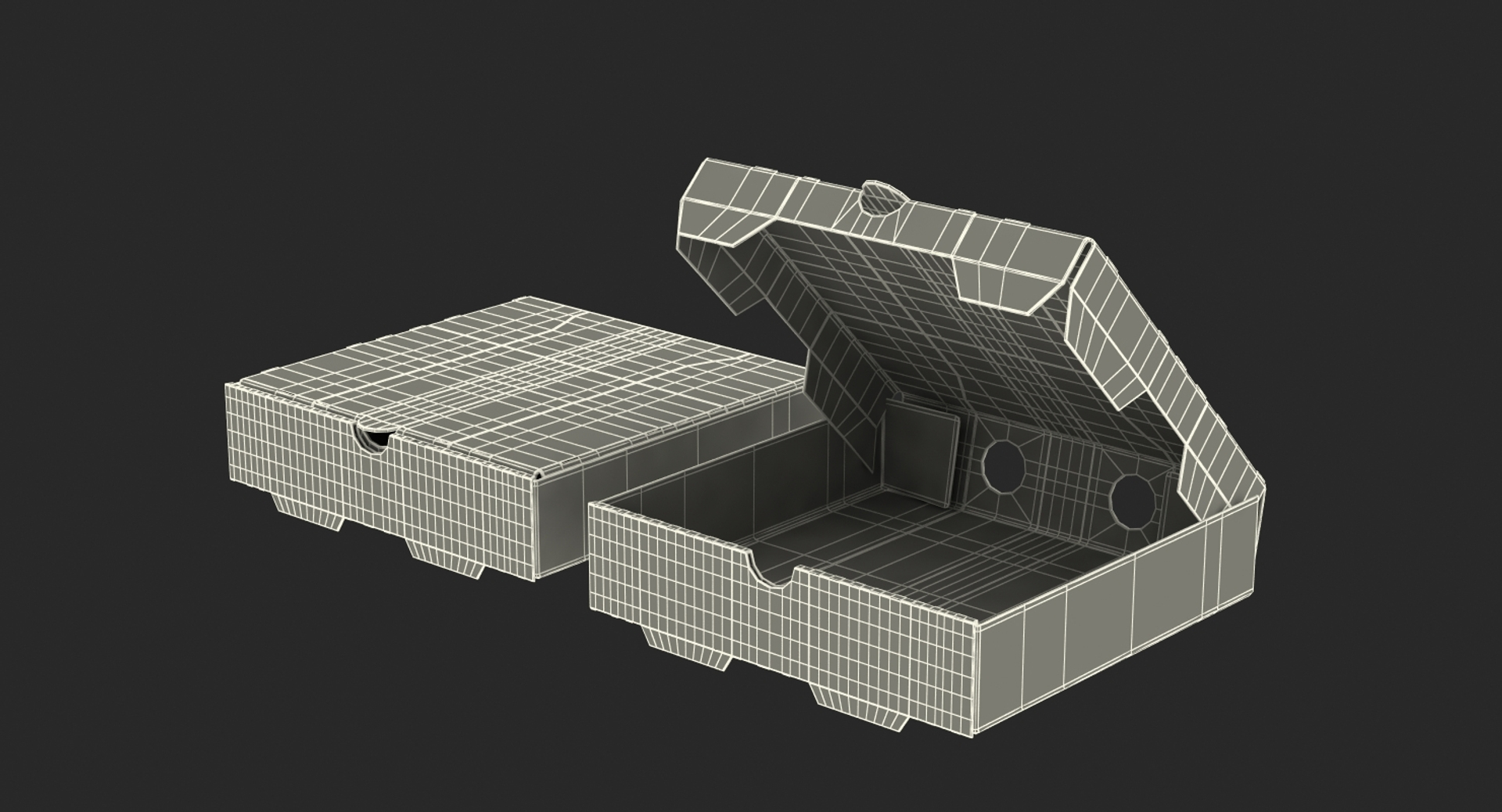 Paper pizza cardboard boxes 3D model - TurboSquid 1398846