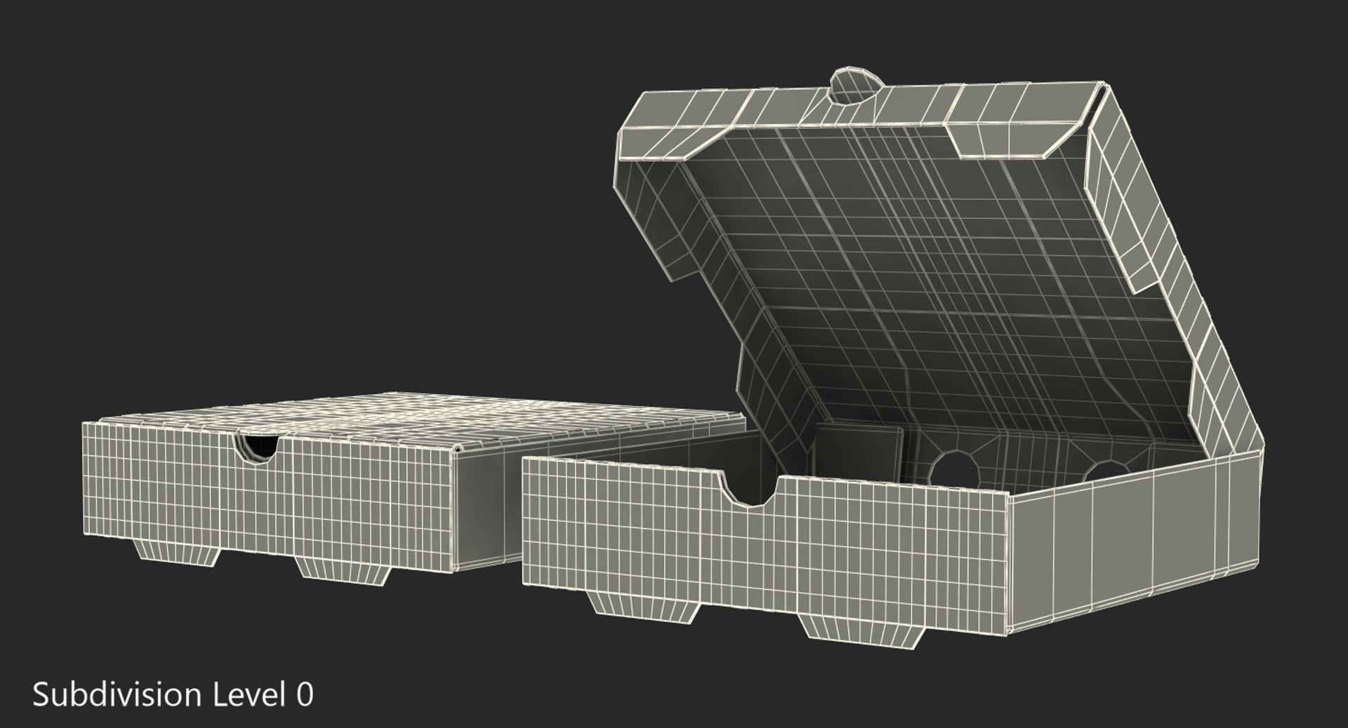 Paper pizza cardboard boxes 3D model - TurboSquid 1398846