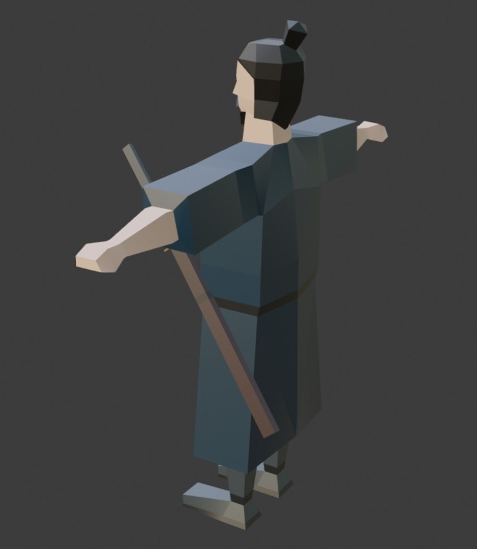 3D Lowpoly Samurai Unity Ready 3D Model - TurboSquid 1859502
