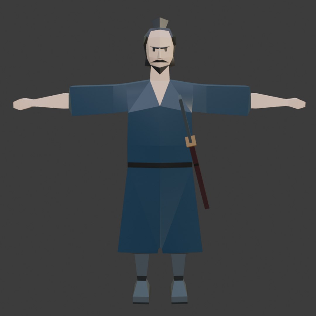 3D Lowpoly Samurai Unity Ready 3D Model - TurboSquid 1859502