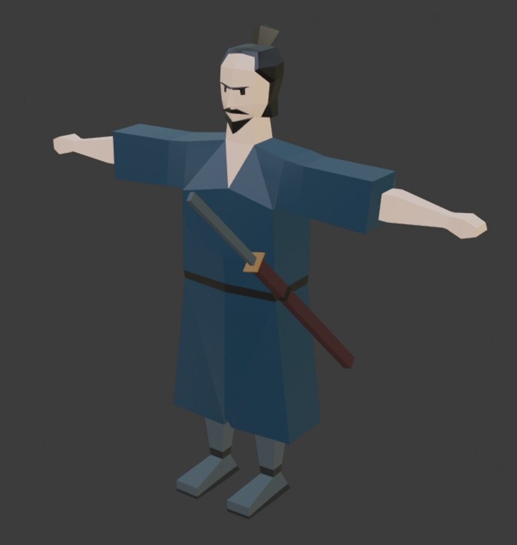 3D Lowpoly Samurai Unity Ready 3D Model - TurboSquid 1859502