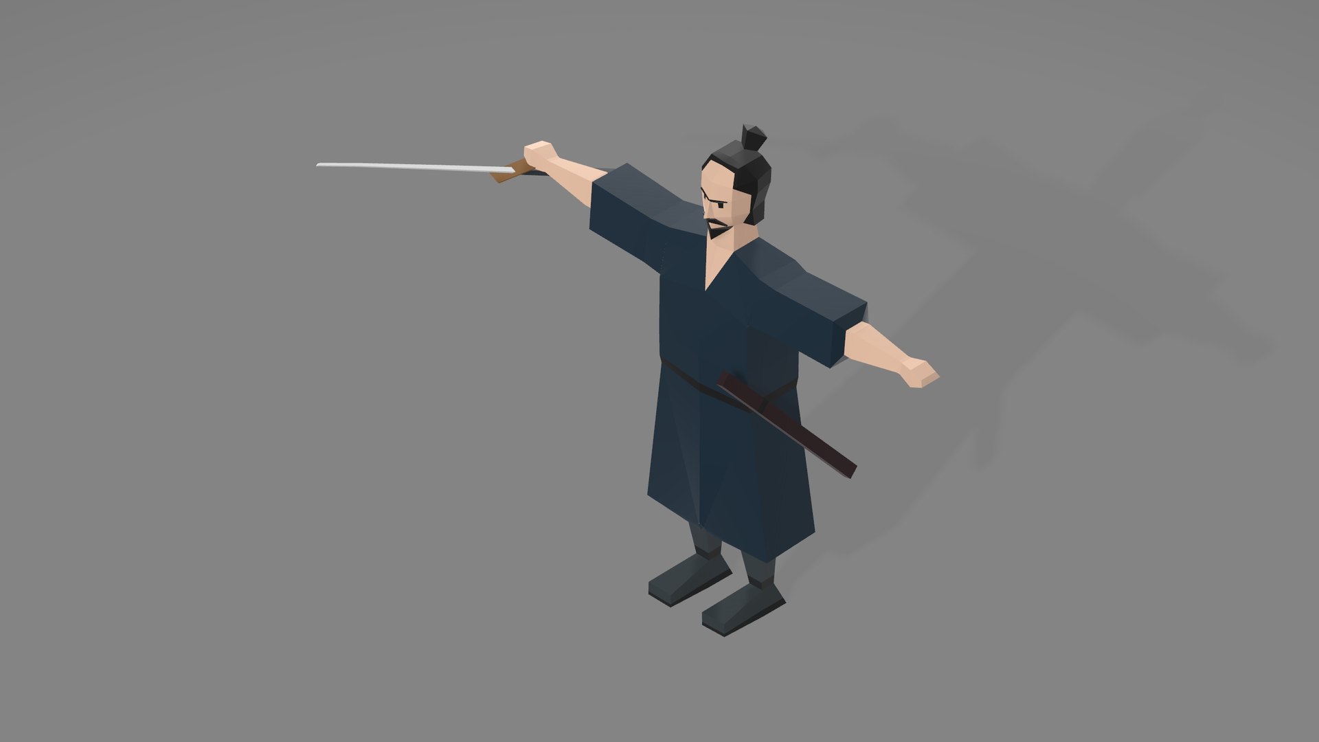 3D Lowpoly Samurai Unity Ready 3D Model - TurboSquid 1859502