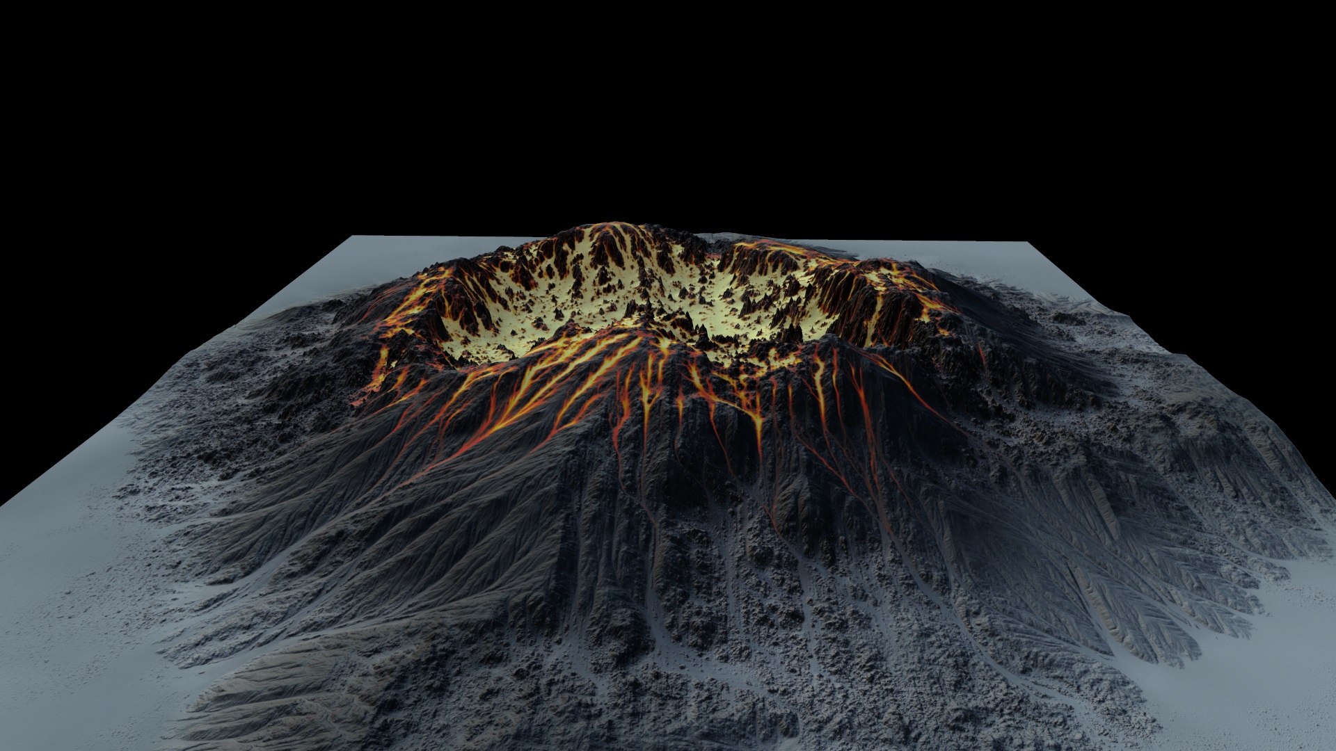 3d Volcano