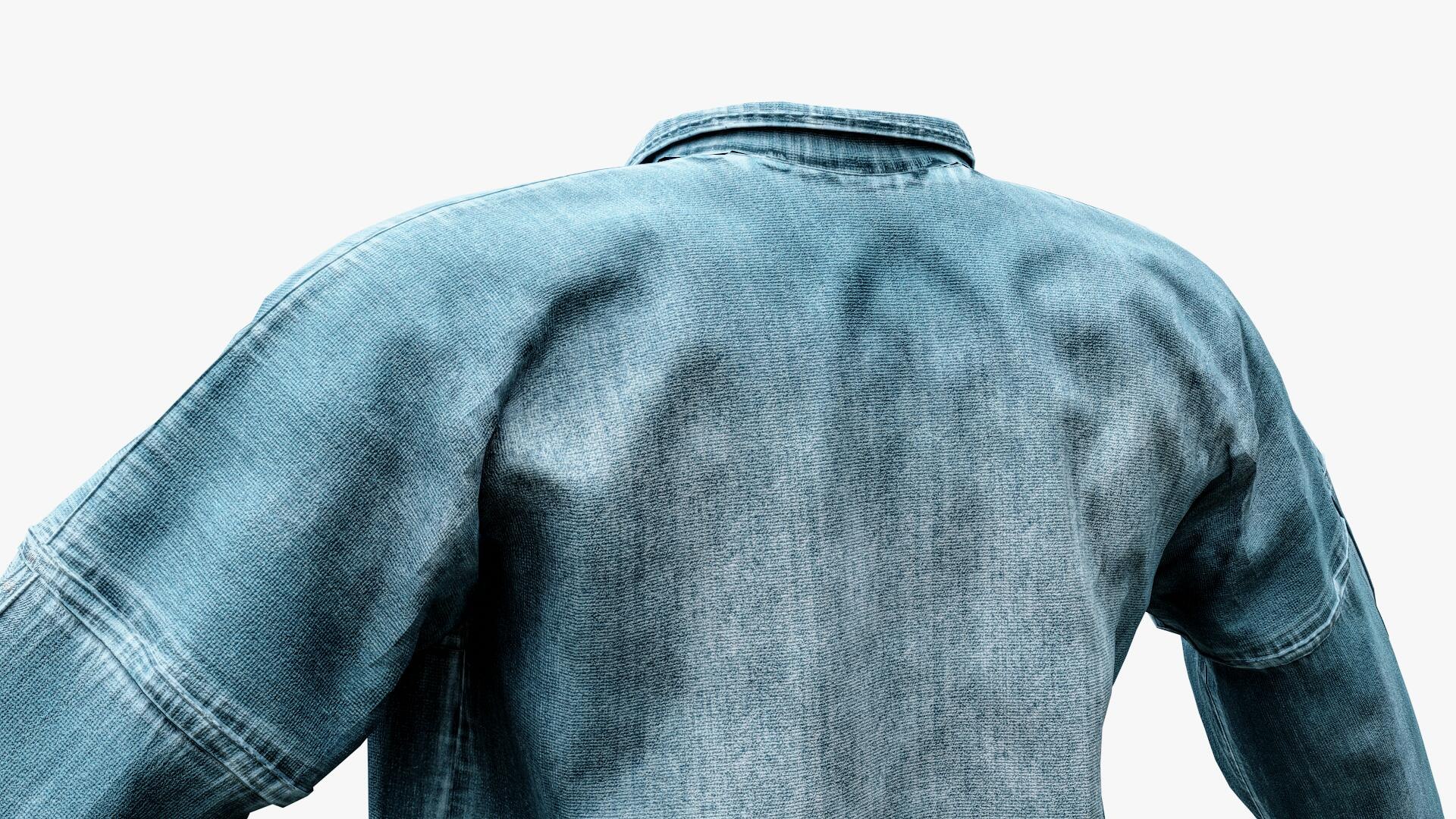 Jeans Denim Jacket Model - TurboSquid 2405129