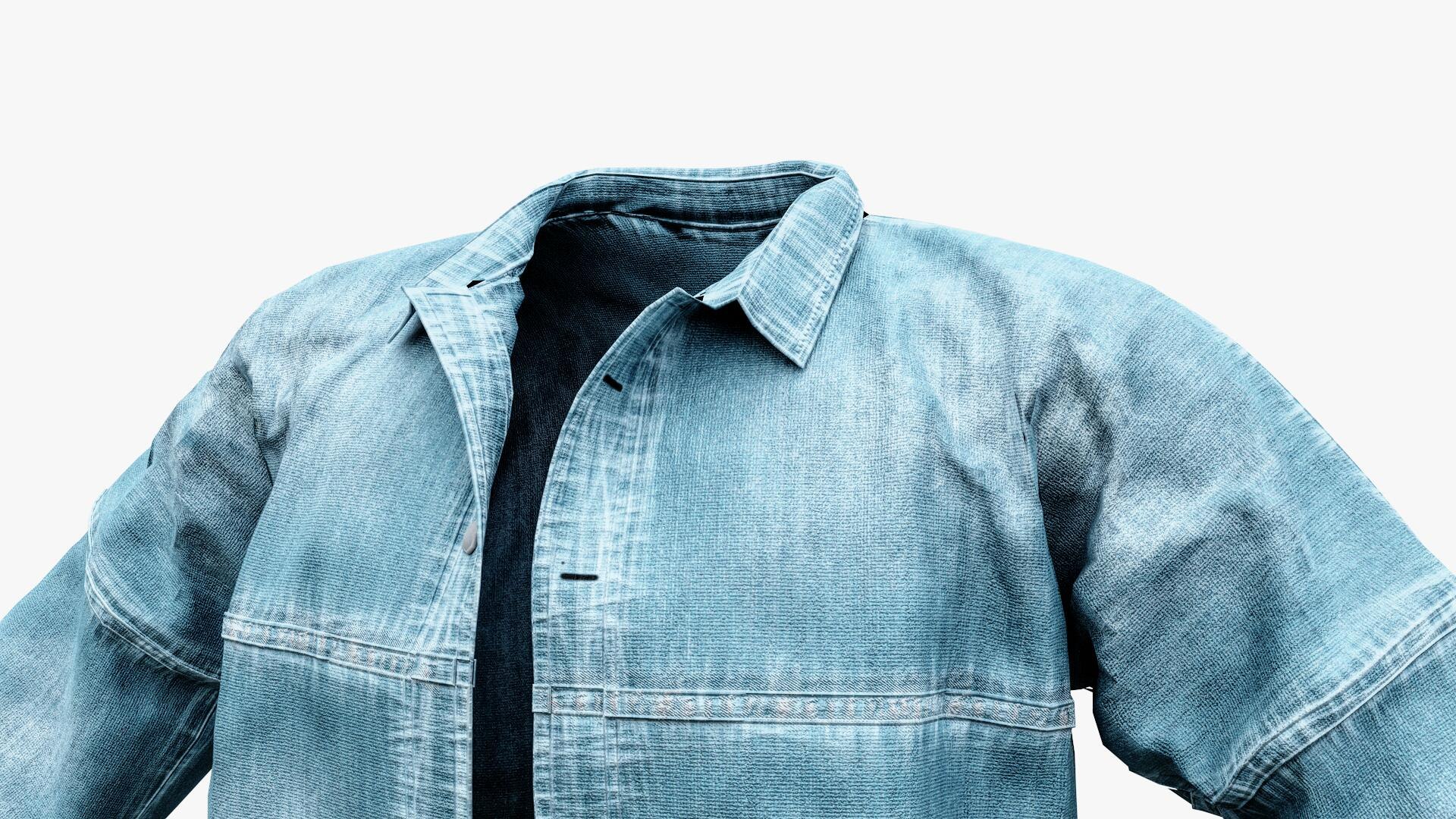 Jeans Denim Jacket Model - TurboSquid 2405129